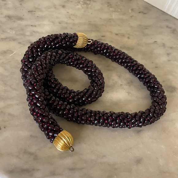 Source Unknown | Office | Project Beaded Cord Deep Burgundy Maroon Seed ...
